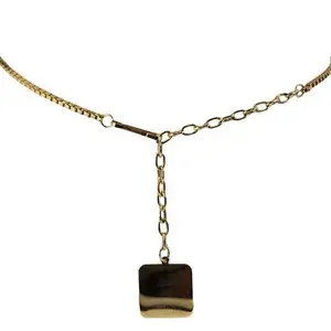 MADISON BEVERLY HILLS Vintage 1970s Square Dangle Chain Belt - Gold