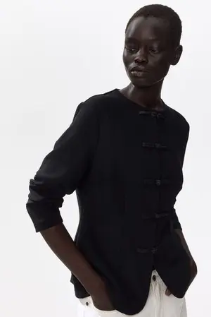 H&m Knot-button Jacket