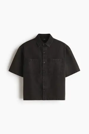 H&m Relaxed Fit Cotton Canvas Shirt