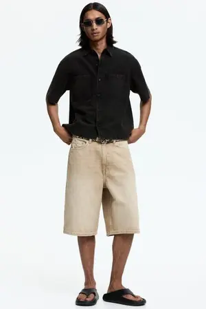 H&m Relaxed Fit Cotton Canvas Shirt