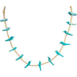 MADISON BEVERLY HILLS Zuni-style Bird Fetish Necklace - Turquoise