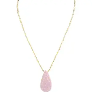 MADISON BEVERLY HILLS Phosphorite Teardrop Necklace - Pink