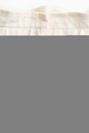 H&m Belted Barrel Trousers - Cream