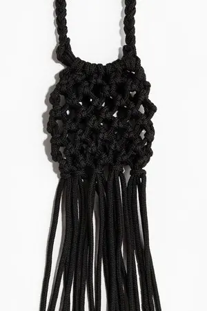 H&m Fringed Net Crossbody Bag