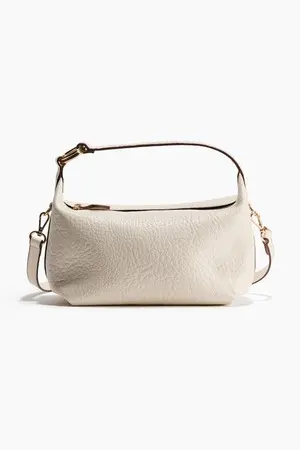 H&m Crossbody Bag With Hoop Handle And Detachable Shoulder Strap - Cream