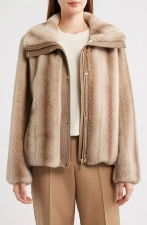 Via Spiga Faux Fur Bomber