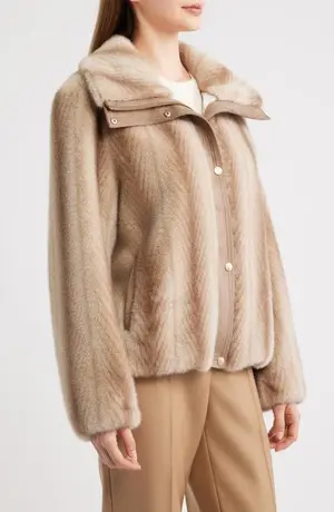 Via Spiga Faux Fur Bomber