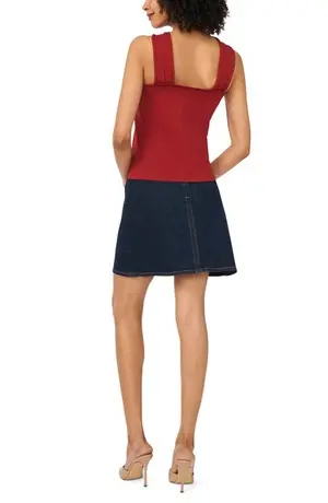 Vince Camuto Metal Ring Detail Knit Tank