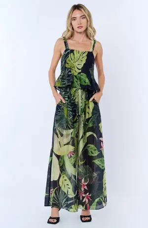 CIEBON Arushi Palm Print Top