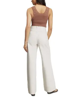 Veronica Beard Taylor High Rise Wide Leg Jeans