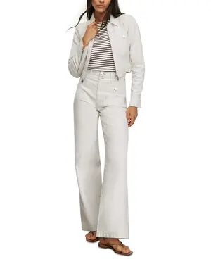Veronica Beard Taylor High Rise Wide Leg Jeans