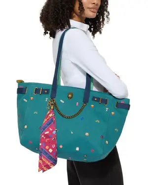 Kurt Geiger Sloane Large Embroidered Shopper Tote Bag