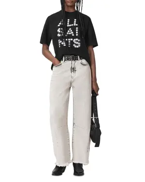 ALLSAINTS Payton High Rise Barrel Crop Jeans