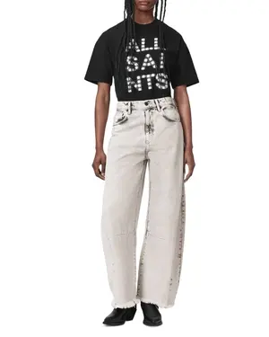 ALLSAINTS Payton High Rise Barrel Crop Jeans