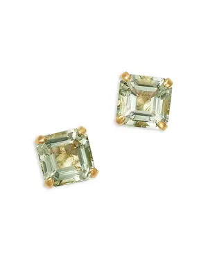 Bloomingdale'S Peridot Asscher Cut Stud Earrings In 14k Yellow - Gold