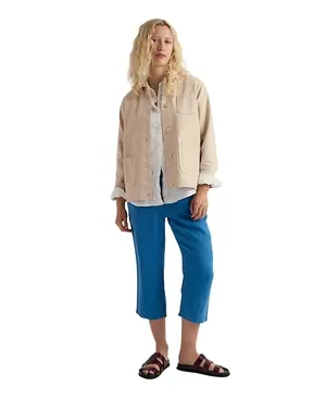 SEASALT CORNWALL Seasalt Cornwall Relaxed Denim Jacket With Classic Collar Limestone