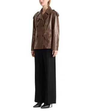Mackage Double Breasted Leather Jacket