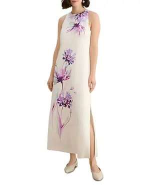 HOBBS LONDON Printed Linen Blend Maxi Dress