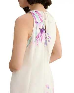 HOBBS LONDON Printed Linen Blend Maxi Dress