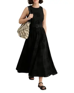HOBBS LONDON Embroidered Midi Dress