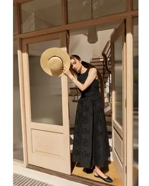 HOBBS LONDON Embroidered Midi Dress