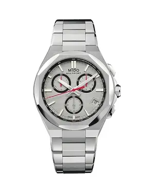 MIDO Multifort 8 One Crown Chronograph, 40mm - Silver