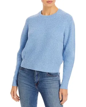 Aqua Cashmere Ribbed Cashmere Sweater Exclusive