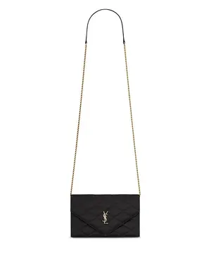 Saint Laurent Paris Chain Wallet - Black