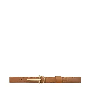 VAINCOURT La Seduisante Horse Bit Buckle Leather Belt - Camel