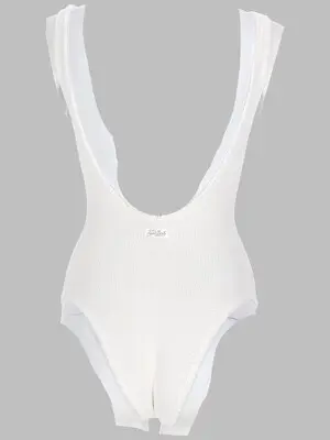 MC2 SAINT BARTH Crinkle "lora" One-piece Swimsuit - White