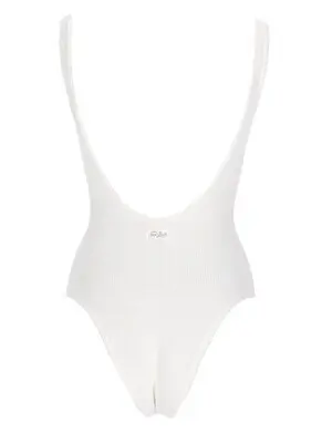 MC2 SAINT BARTH Crinkle "lora" One-piece Swimsuit - White