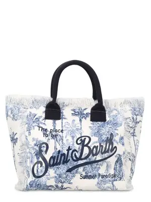 MC2 SAINT BARTH Borsa "vanity" Medium In Canvas - Blue
