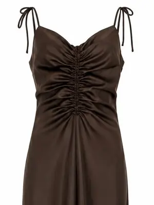 ROTATE BY BIRGER CHRISTENSEN Gathered Midi Dress