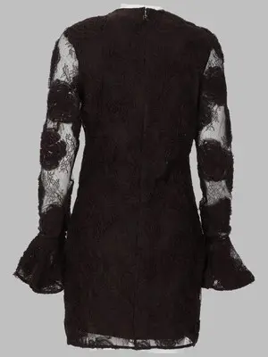 ROTATE BY BIRGER CHRISTENSEN Mini Dress With 3d Floral Appliqu