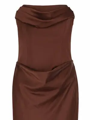 ROTATE BY BIRGER CHRISTENSEN Abito Lungo Con Corpetto - Brown