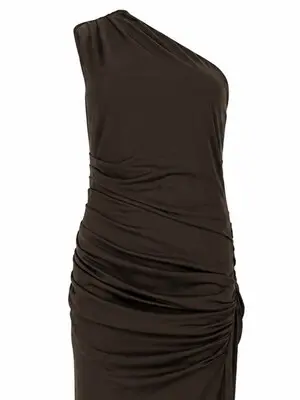 ROTATE BY BIRGER CHRISTENSEN Asymmetrical Midi Dress