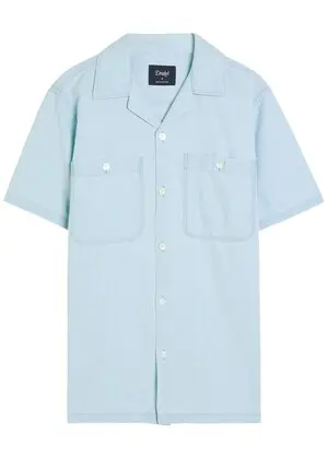 DRAKE'S Chambray Cotton Shirt