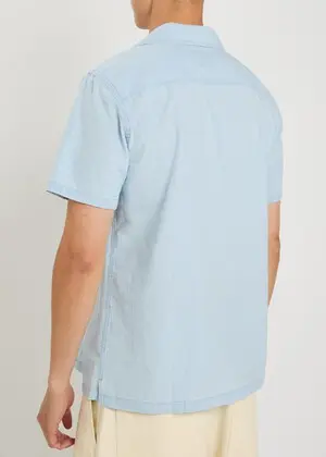 DRAKE'S Chambray Cotton Shirt