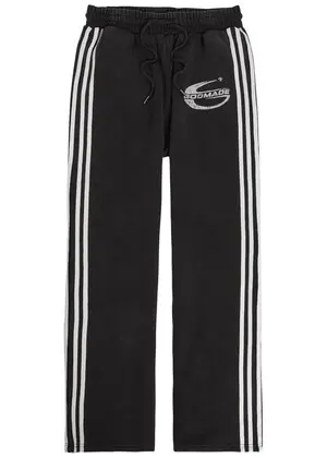 GODMADE Imperial Logo Striped Cotton Sweatpants - Black