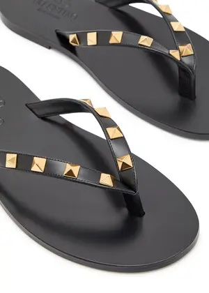 Valentino Garavani Rockstud Thong Leather Sandals