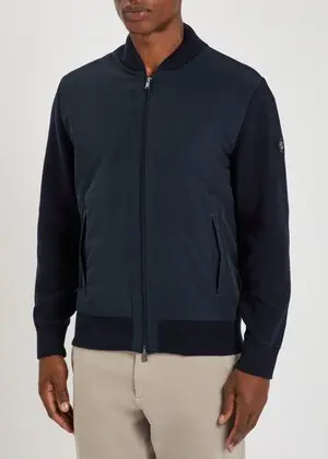 BOSS Levaio Quilted Cotton And Shell Bomber Jacket