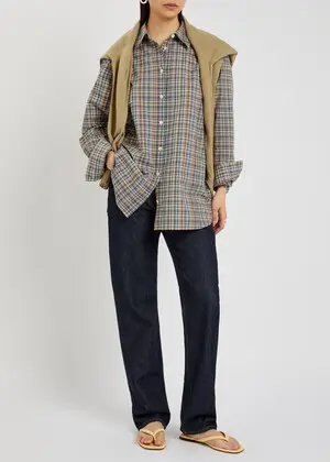 TOTEME Checked Cotton-poplin Shirt