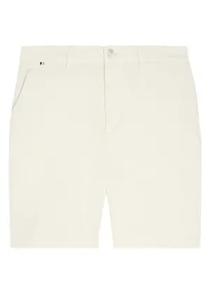 BOSS Kane Stretch-cotton Shorts - Ecru