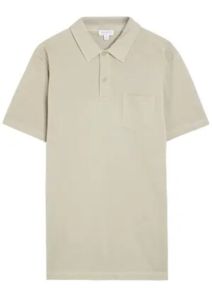 Sunspel Cotton-mesh Polo Shirt