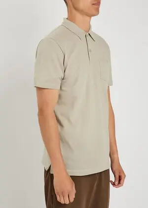 Sunspel Cotton-mesh Polo Shirt