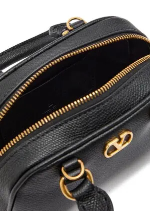 Valentino Garavani Vlogo Mini Pebbled Leather Top Handle Bag