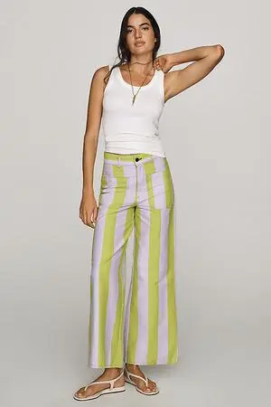ASKK NY High-rise Wide-leg Pants - Franken Stripe
