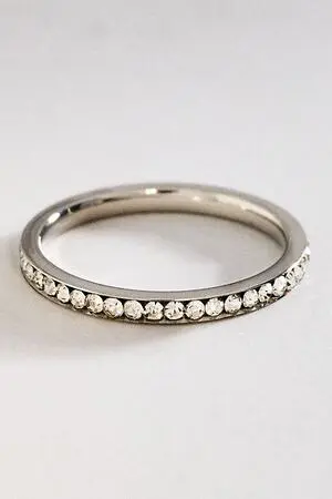 Anthropologie Crystal Water-resistant Rg - Silver