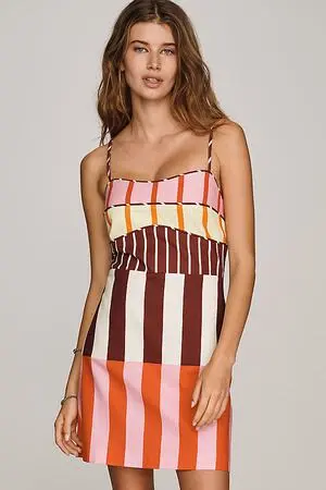 English Factory Cotton Mixed Prt Mi Dress - Multi