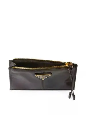 Prada Leather Card Holder With Zipper